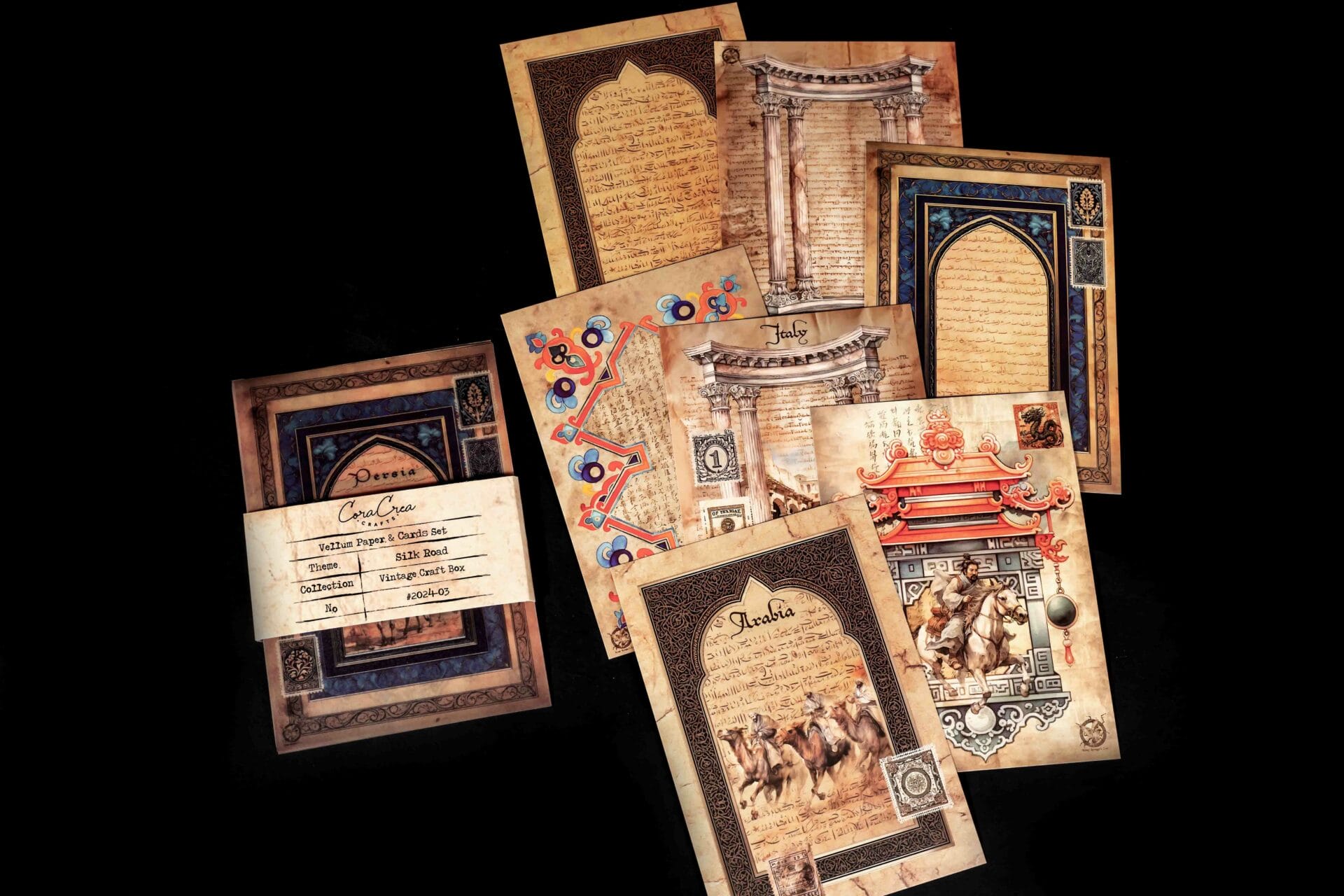 Silk Road Cards & Vellum Set - Discover CoraCreaCrafts' Stickers