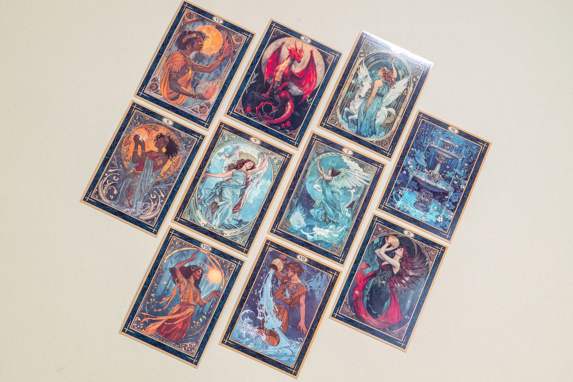 4 Elements Tarot-like Cards – Papers | CoraCreaCrafts