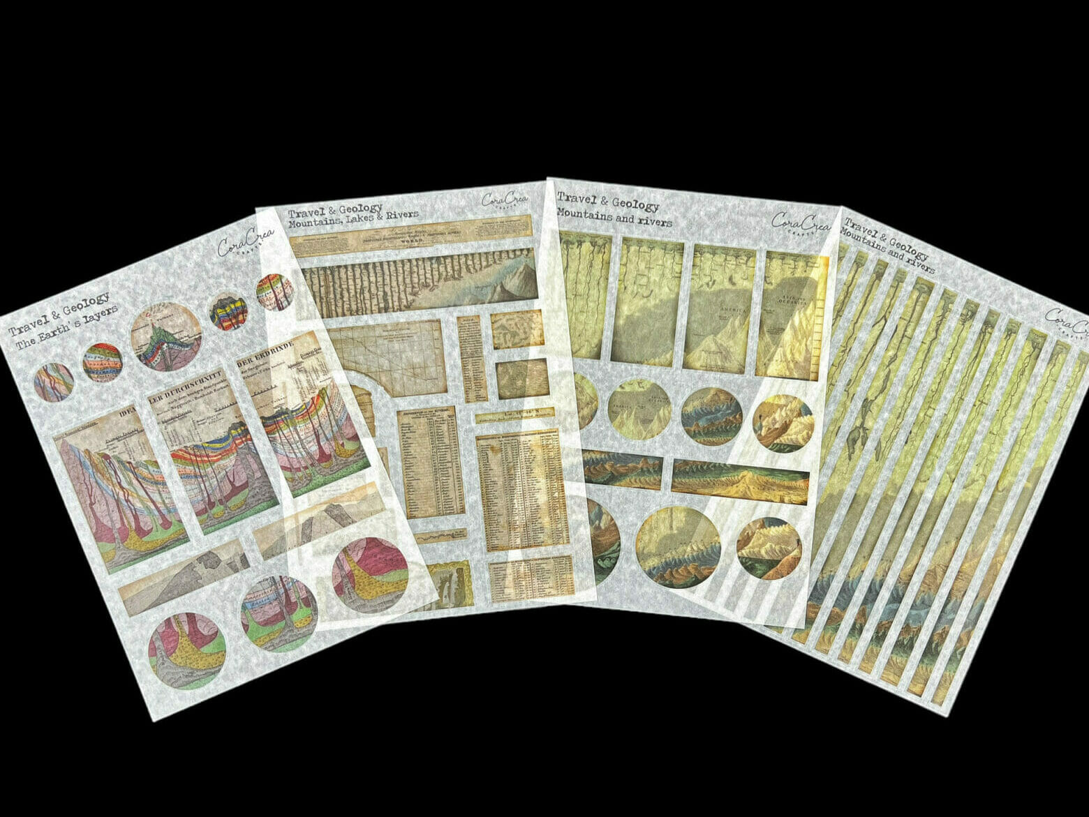 Travel & Geology Sticker Set - Discover CoraCreaCrafts' Stickers