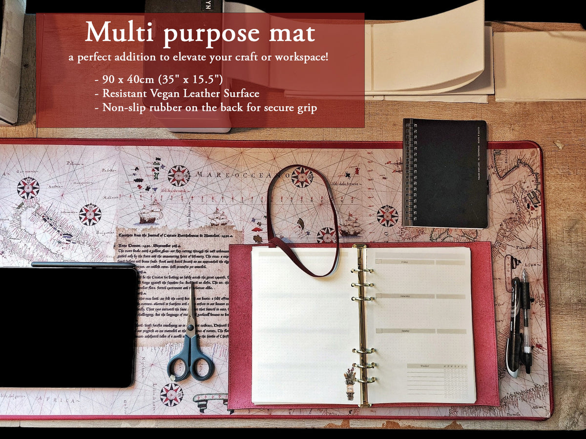 Desk Mat - Map Design — Desk Decor | CoraCreaCrafts