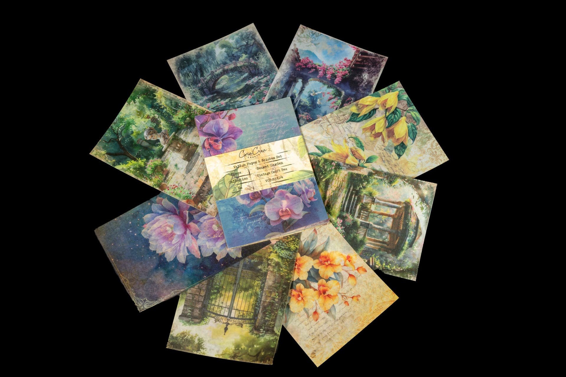 Secret Garden Stickers & Vellum Set - Discover CoraCreaCrafts' Stickers
