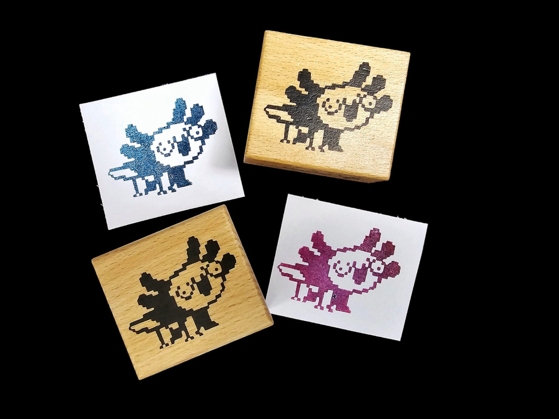 Axolotl Stamp DeFi Kingdoms – Wooden Stamps | CoraCreaCrafts