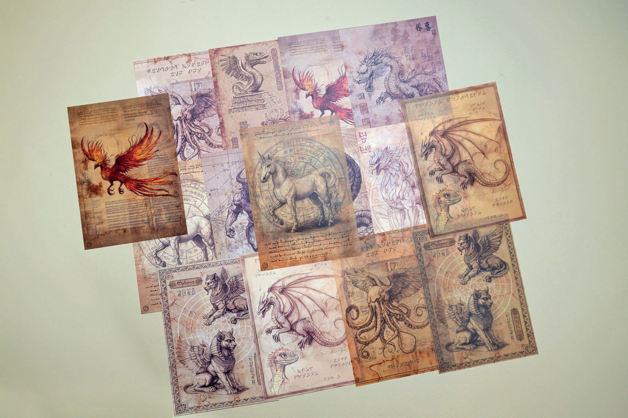 Bestiary Paper Sticker Set - Discover CoraCreaCrafts' Stickers