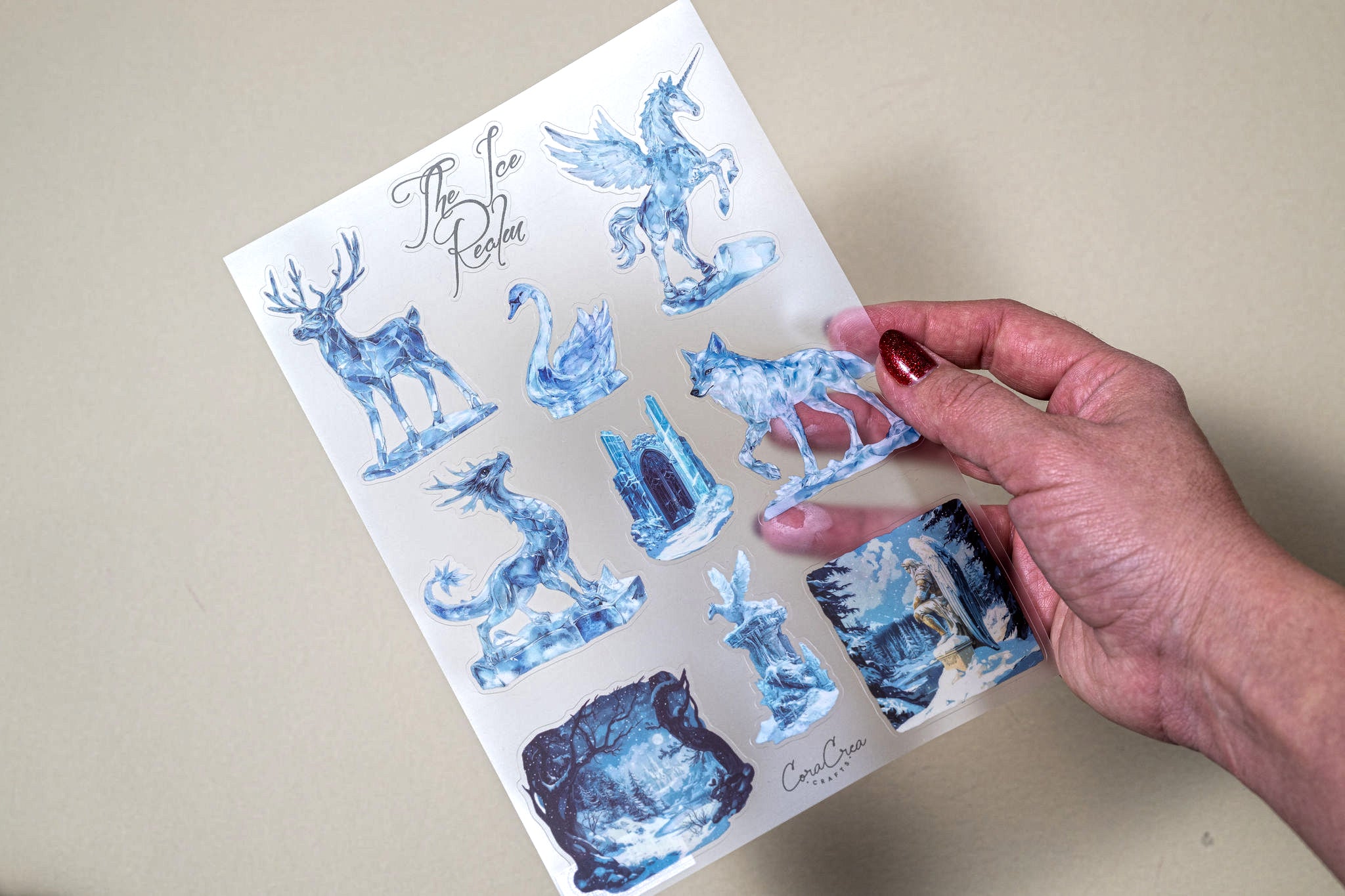 The Ice Realm Sticker Sheet – Sticker Sheets | CoraCreaCrafts