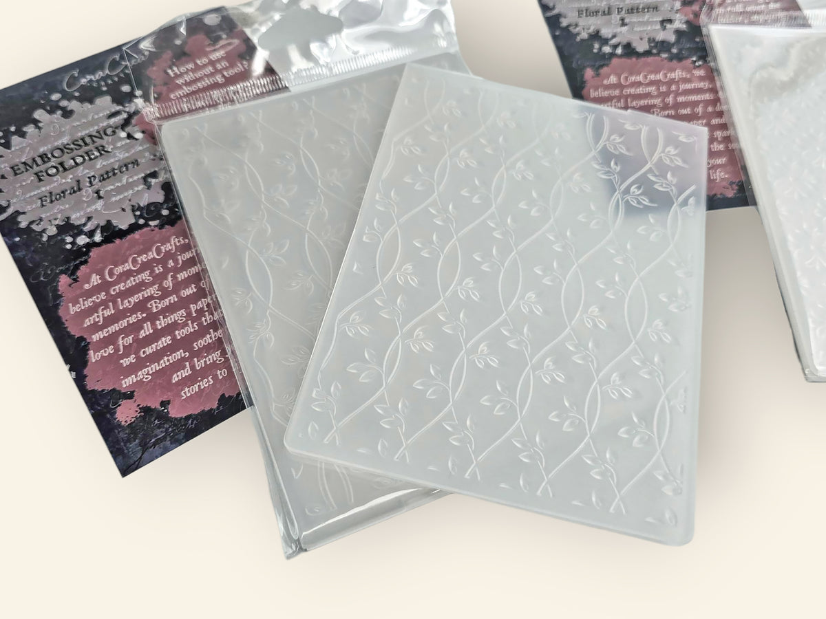 Floral Pattern Embossing Folders — Embossing | CoraCre