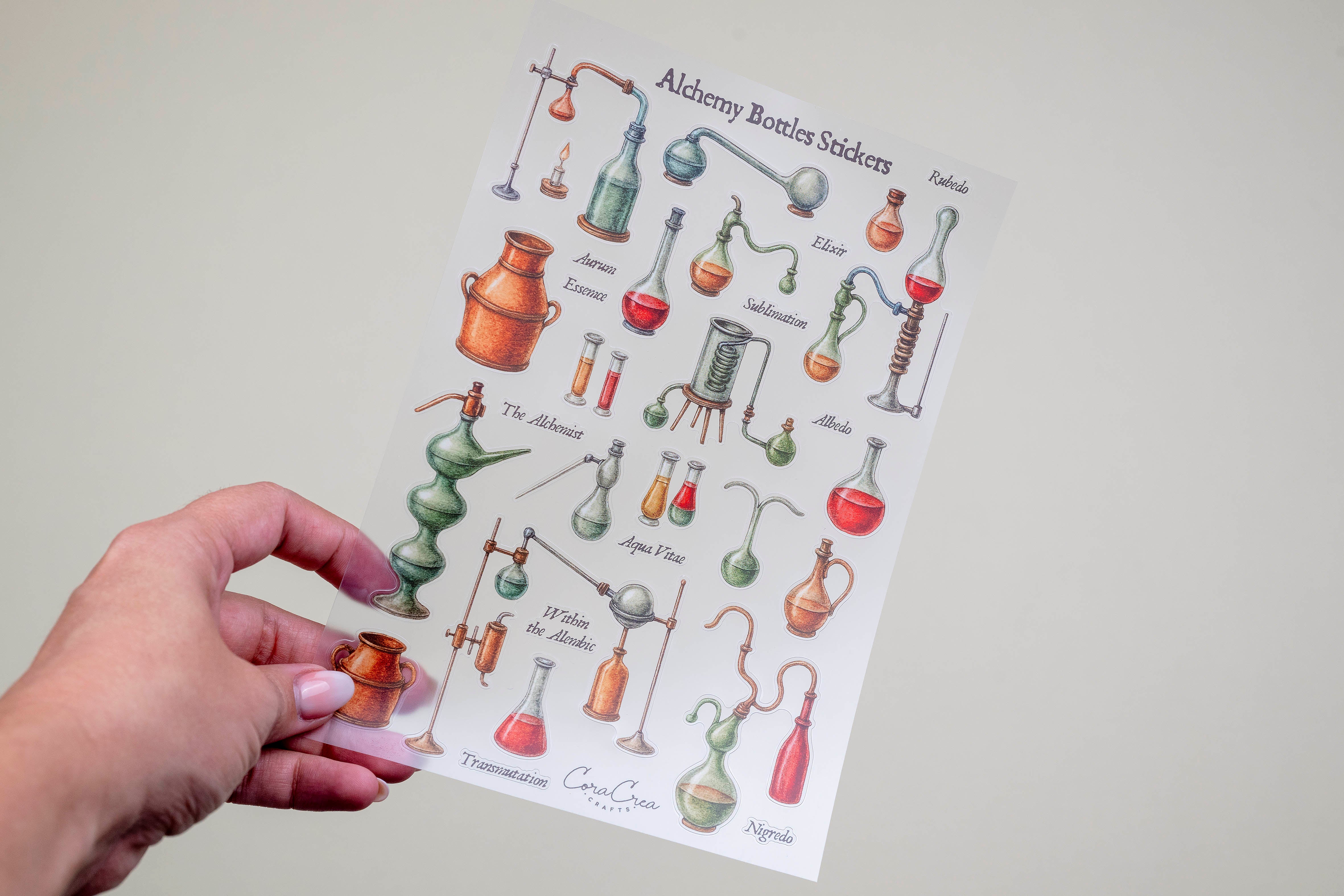 Alchemy Bottles Sticker Sheet – Sticker Sheets | CoraCreaCrafts