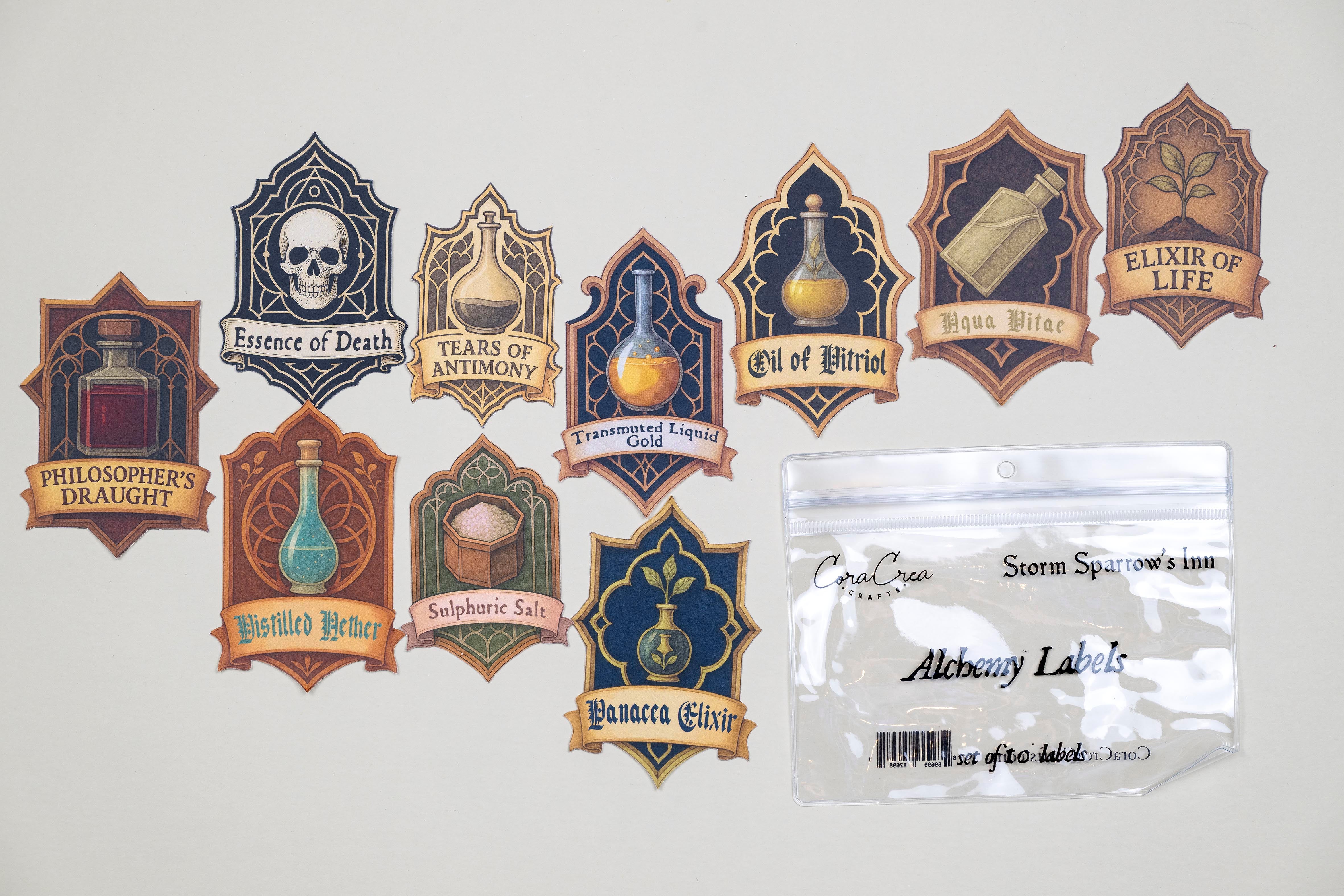 Alchemy Labels Pack – Sticker Packs | CoraCreaCrafts