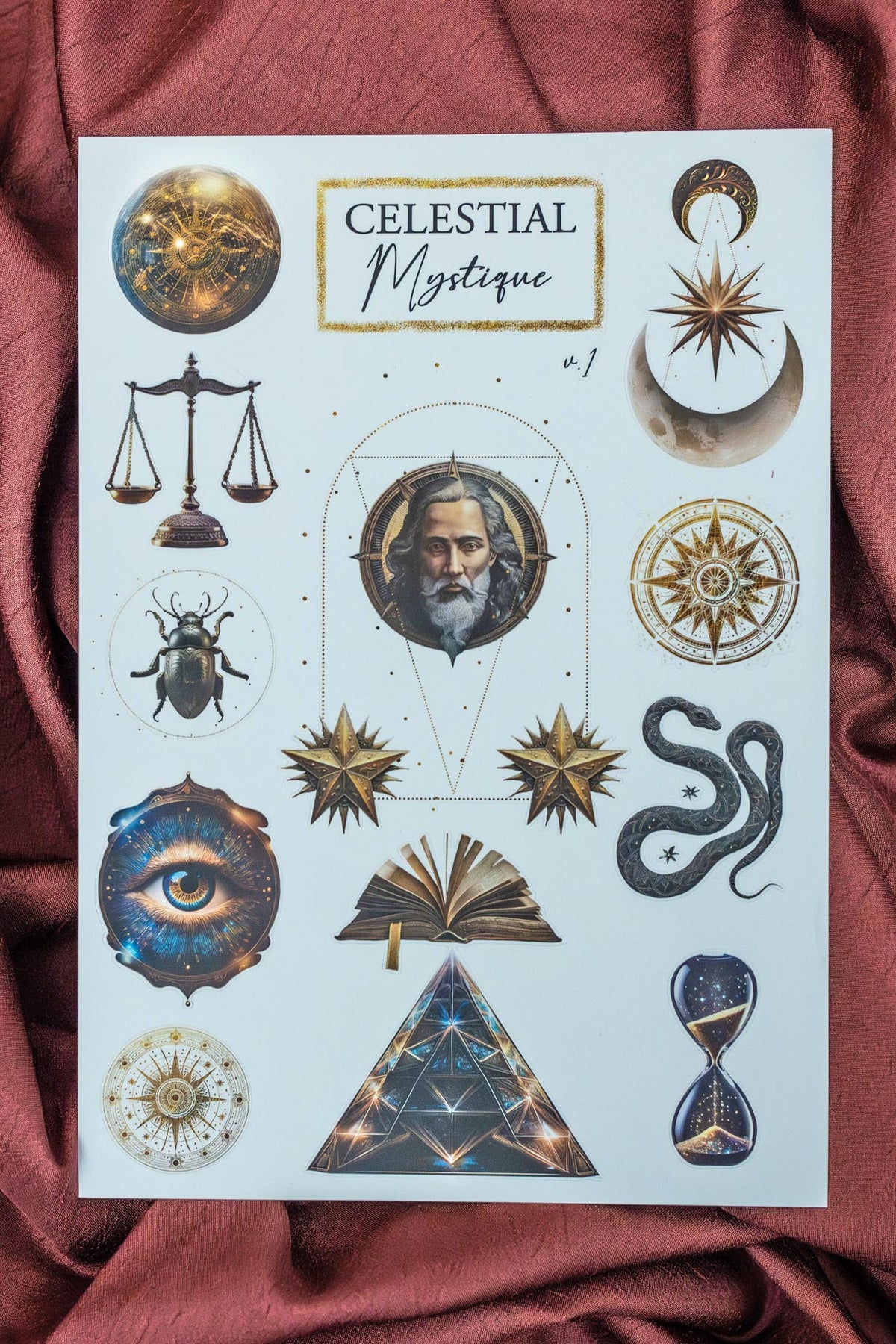 Celestial Mystique Sticker Sheets — Stickers | CoraCre