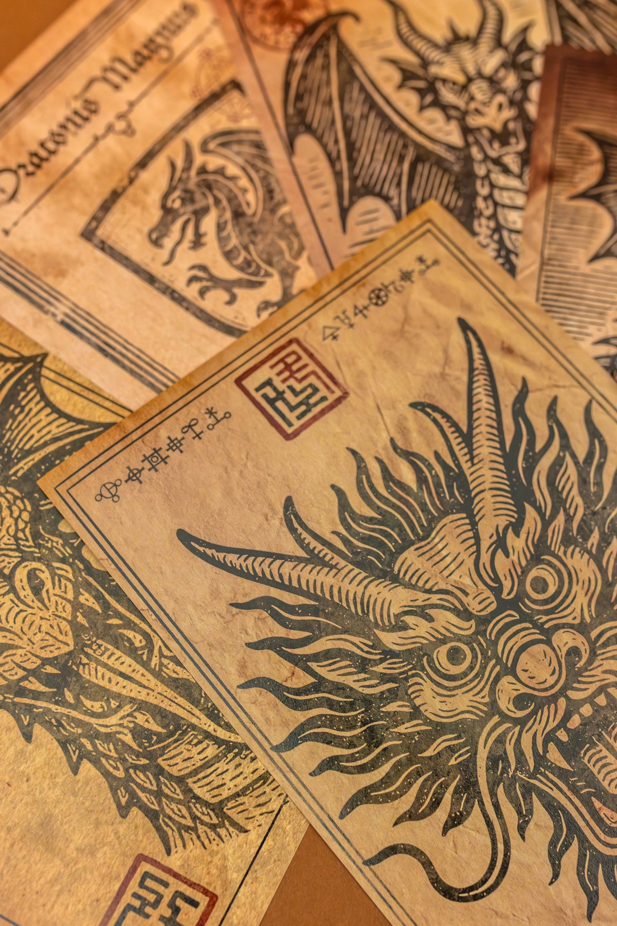 Dragons Paper Set – Papers | CoraCreaCrafts