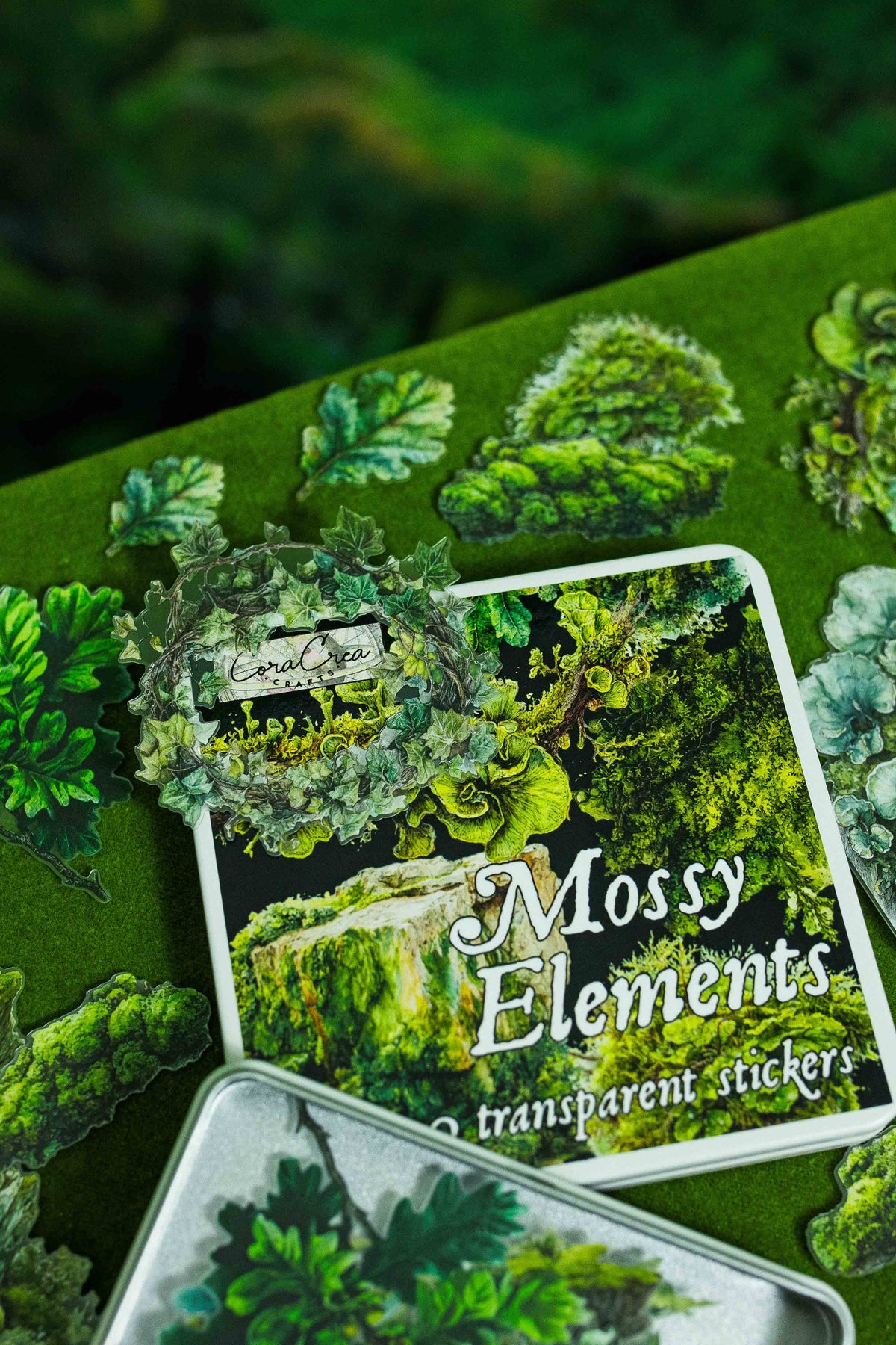 Mossy Elements Sticker Tin Box — Sticker Set | CoraCre
