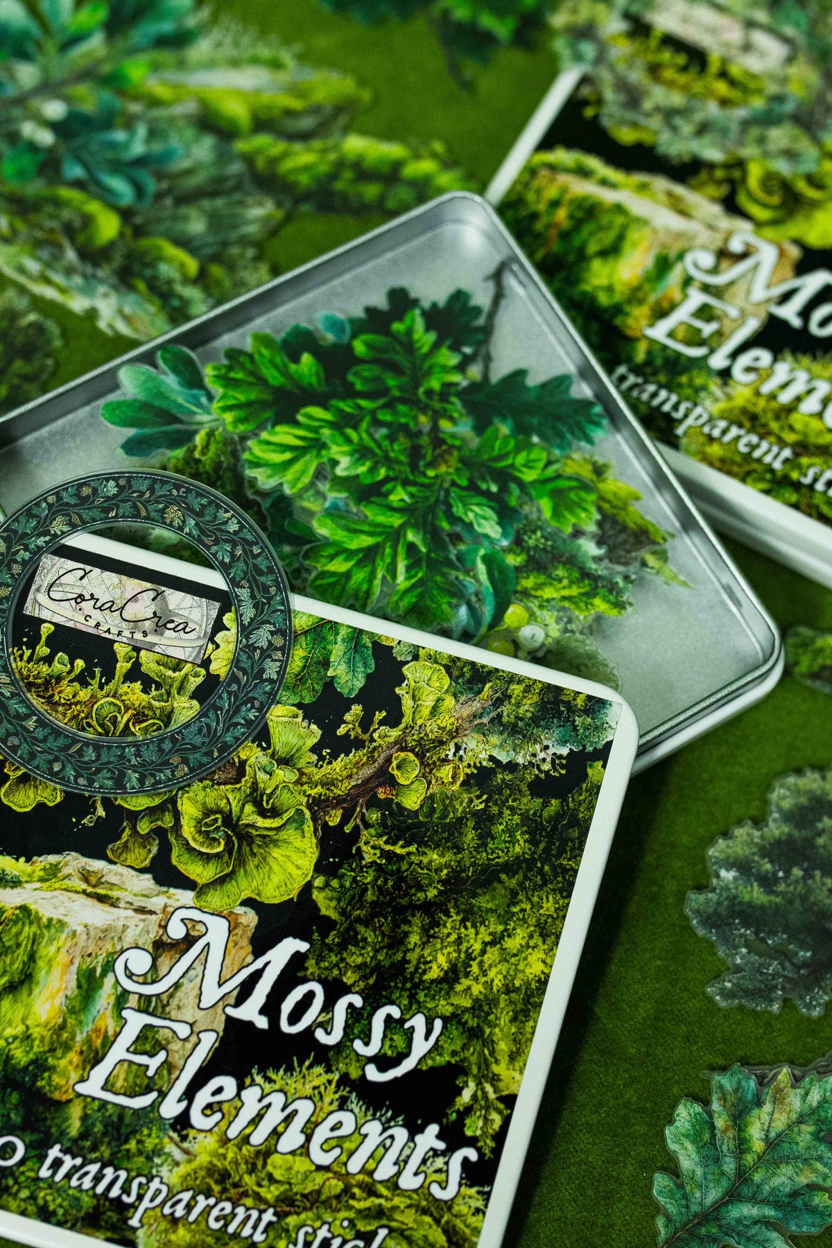 Mossy Elements Sticker Tin Box — Sticker Set | CoraCre