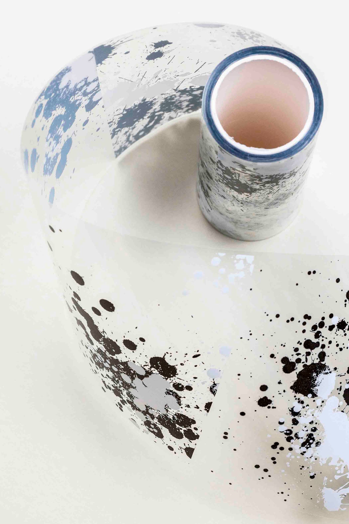 Black Spatter Trasparent Loop — PET/Transparent Tape