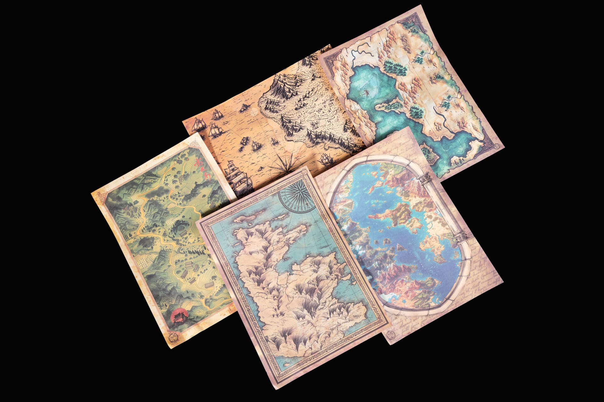 Fantasy Map Paper Set - Discover CoraCreaCrafts