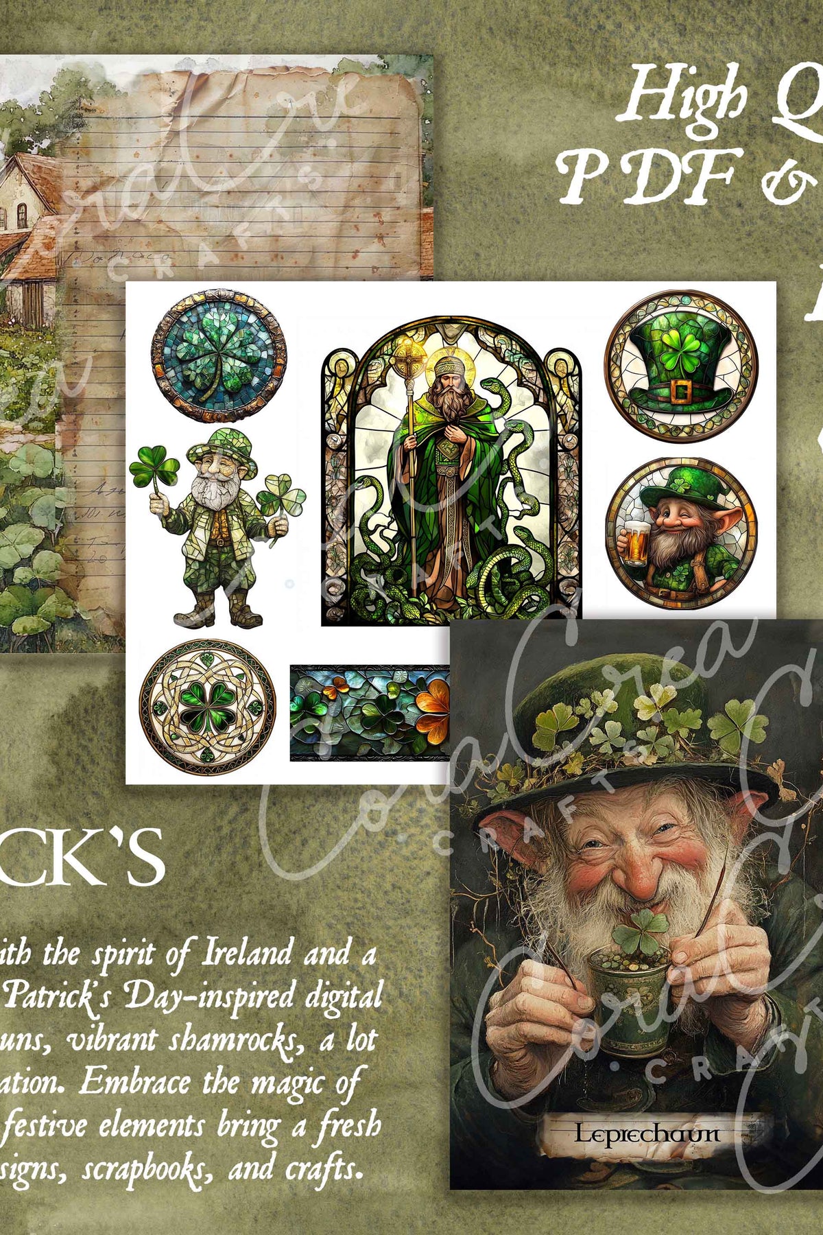 St Patrick's Digital Journal Kit – digital | CoraCreaCrafts