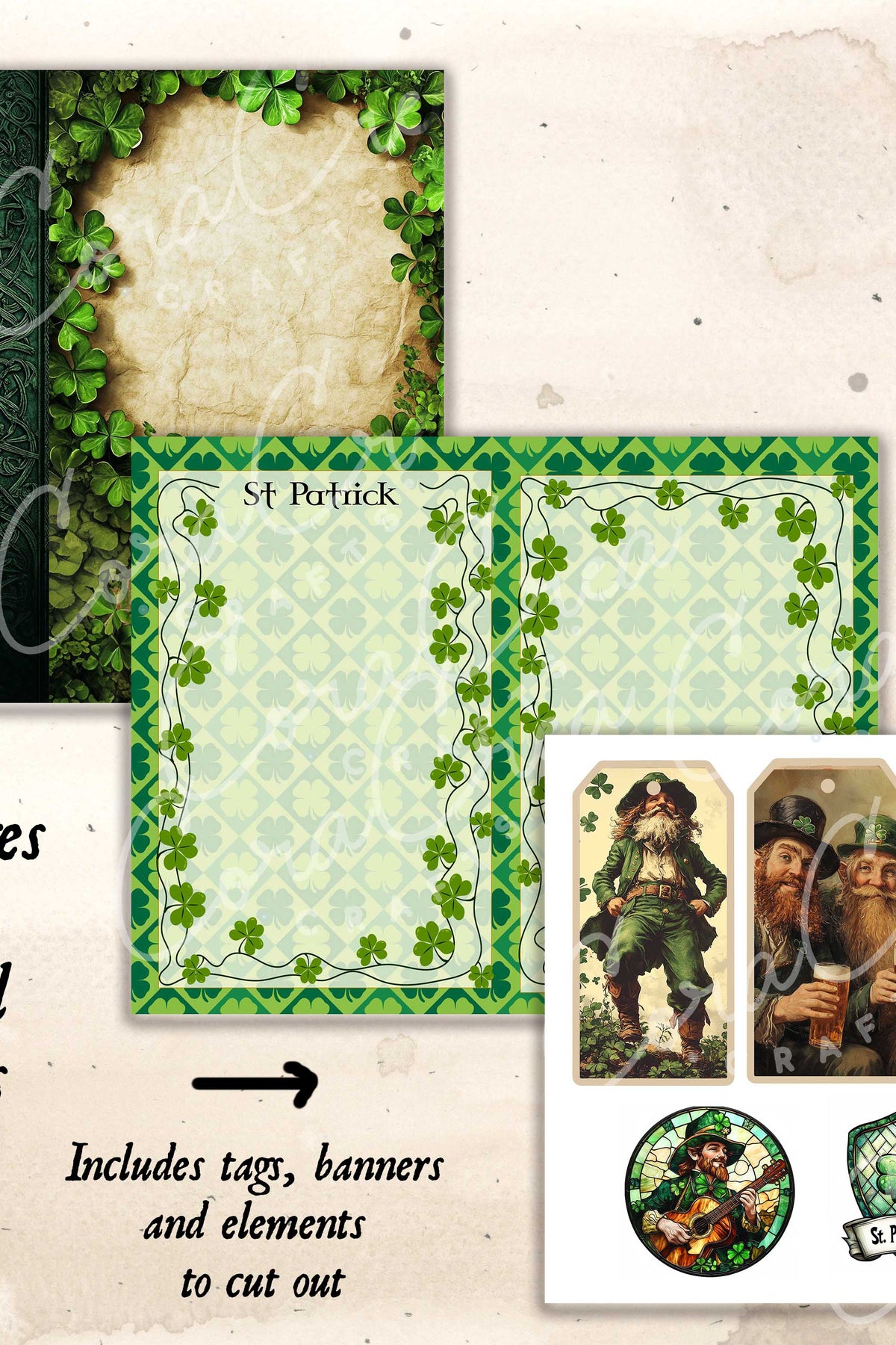 St Patrick's Digital Journal Kit – digital | CoraCreaCrafts