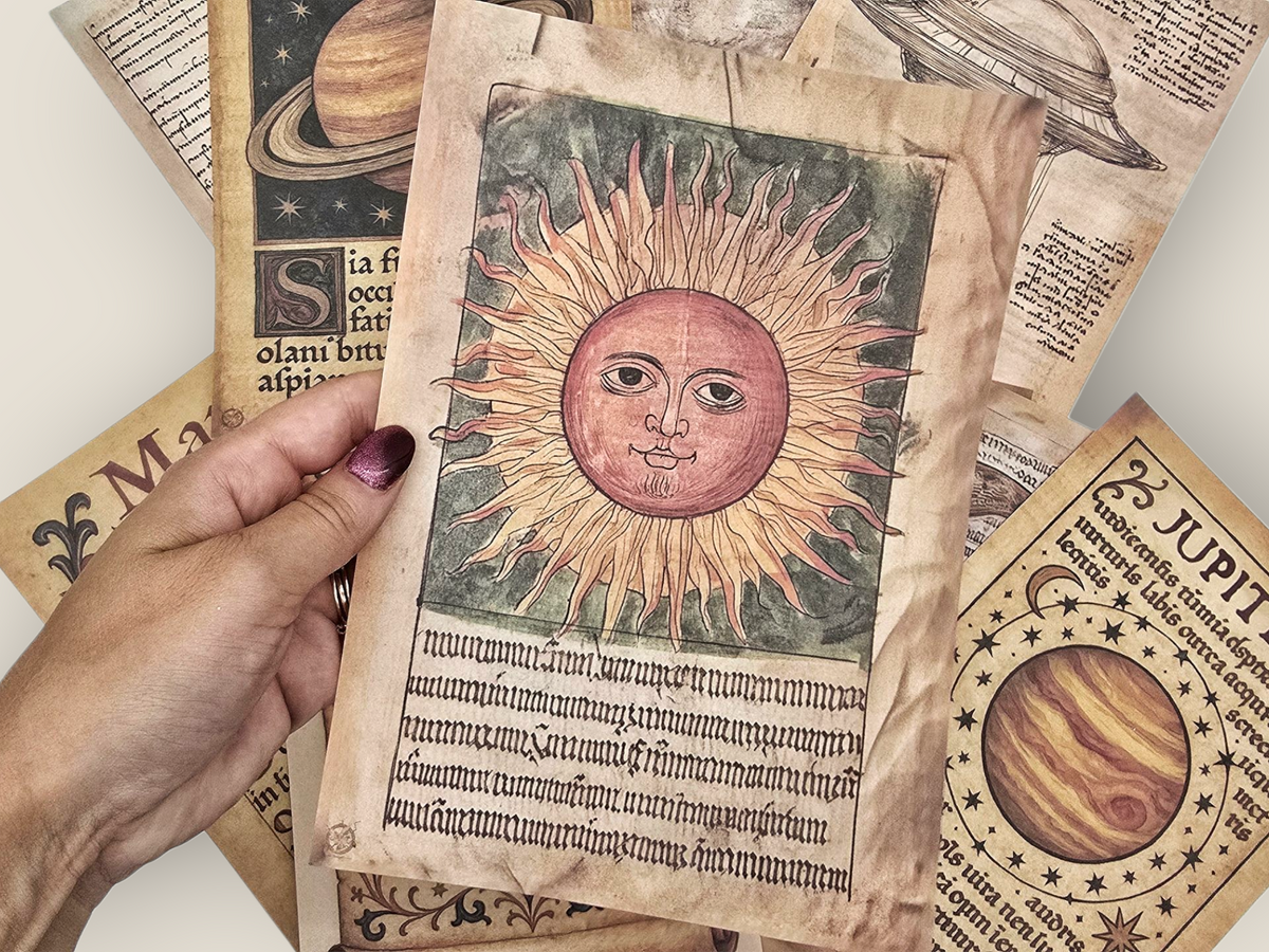 Vintage Astronomy Paper Set — Papers | CoraCreaCrafts