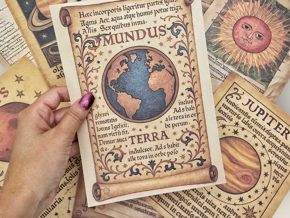 Vintage Astronomy Paper Set — Papers | CoraCreaCrafts