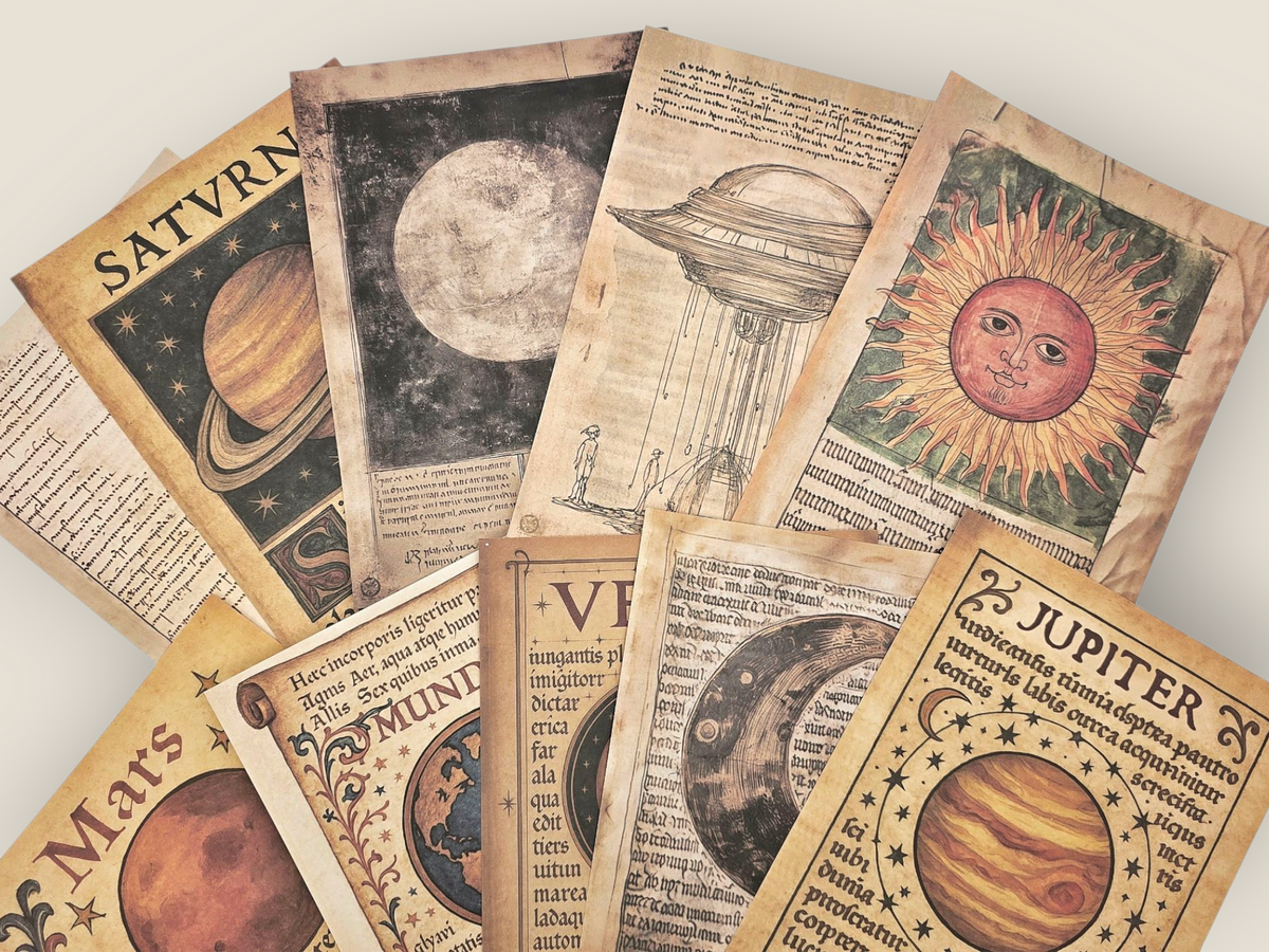 Vintage Astronomy Paper Set — Papers | CoraCreaCrafts