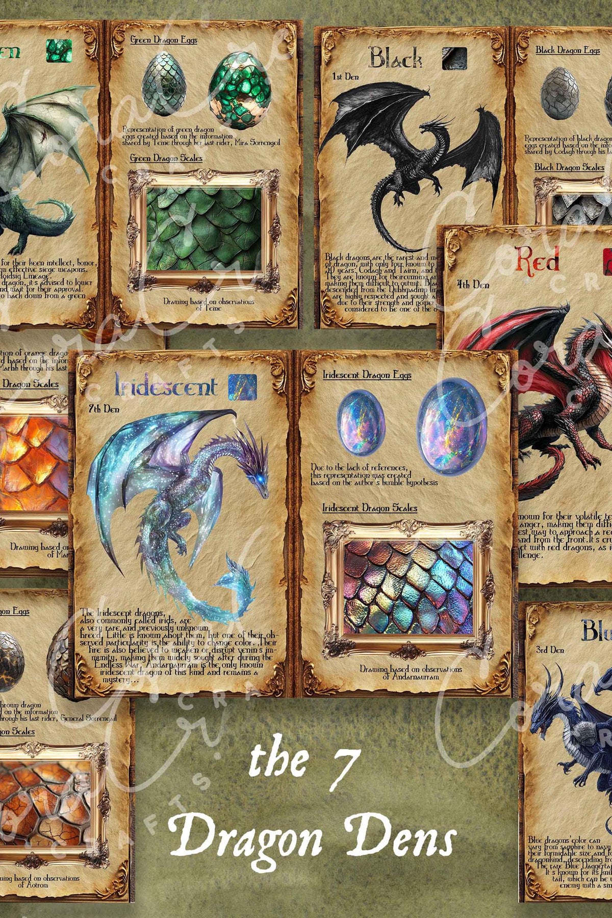 Empyrean Dragons Digital Kit – digital | CoraCreaCrafts